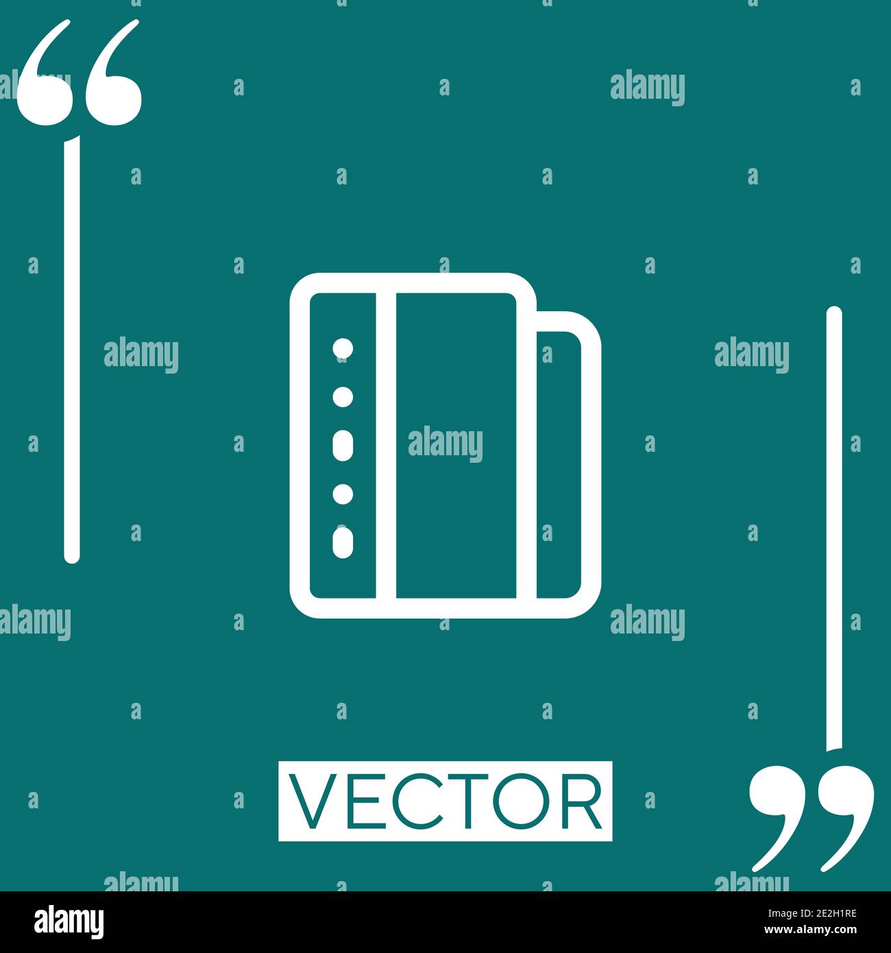 document vector icon Linear icon. Editable stroke line Stock Vector ...