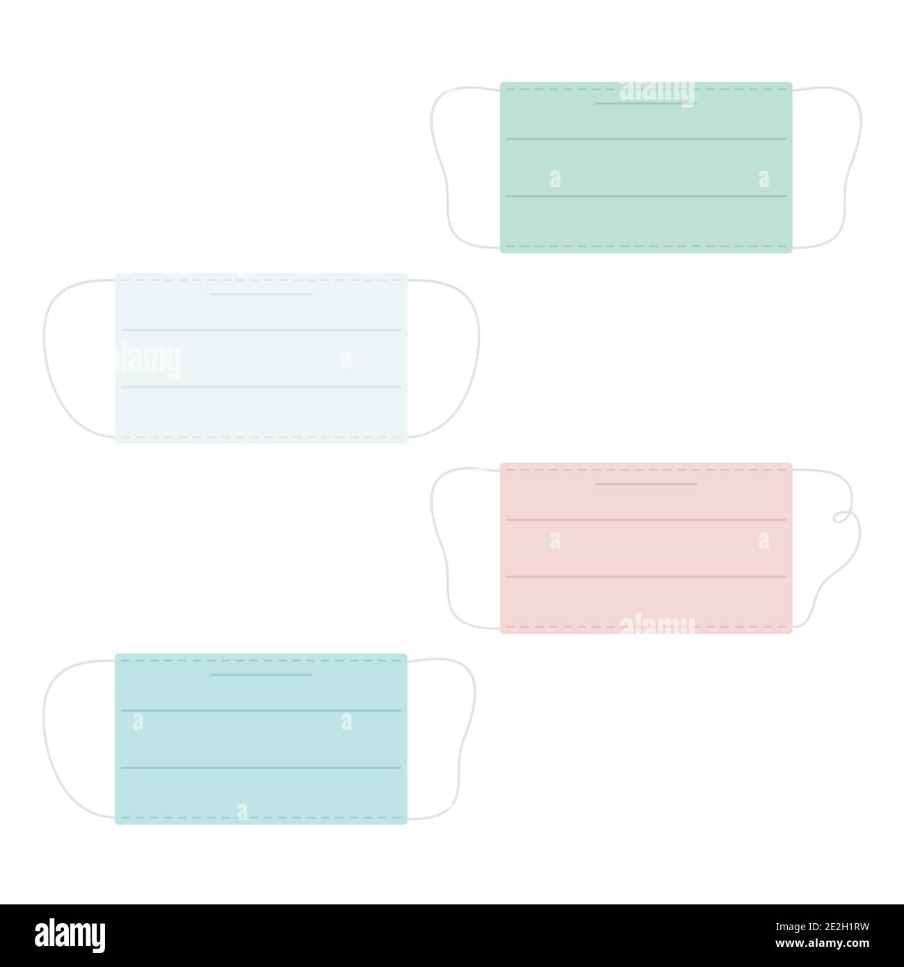 Surgical facemask set - vector illustration Stock Vector Image & Art ...