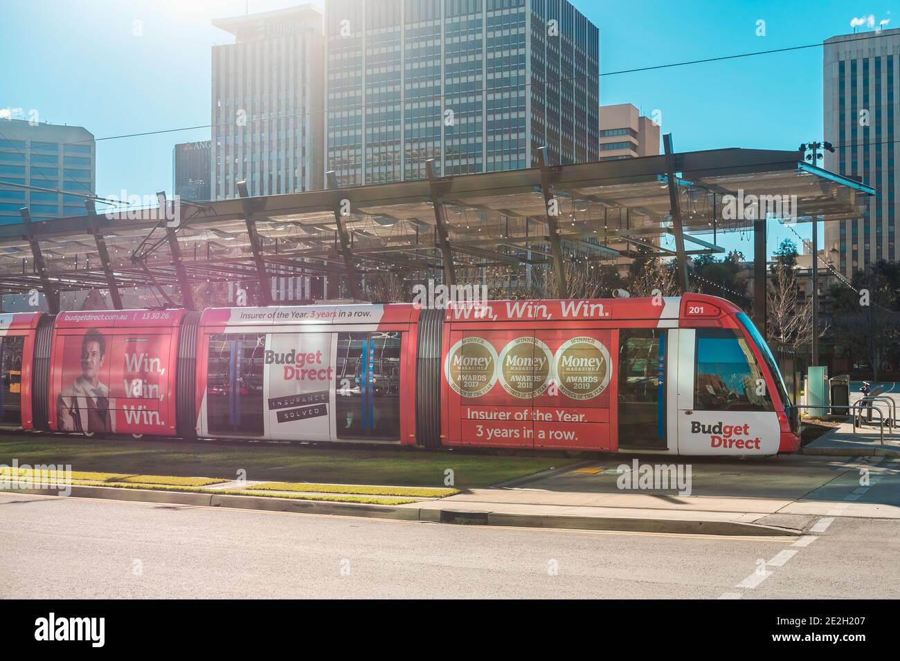 AdelaIde City, South Australia - August 13, 2019: Modern AdelaideMetro ...