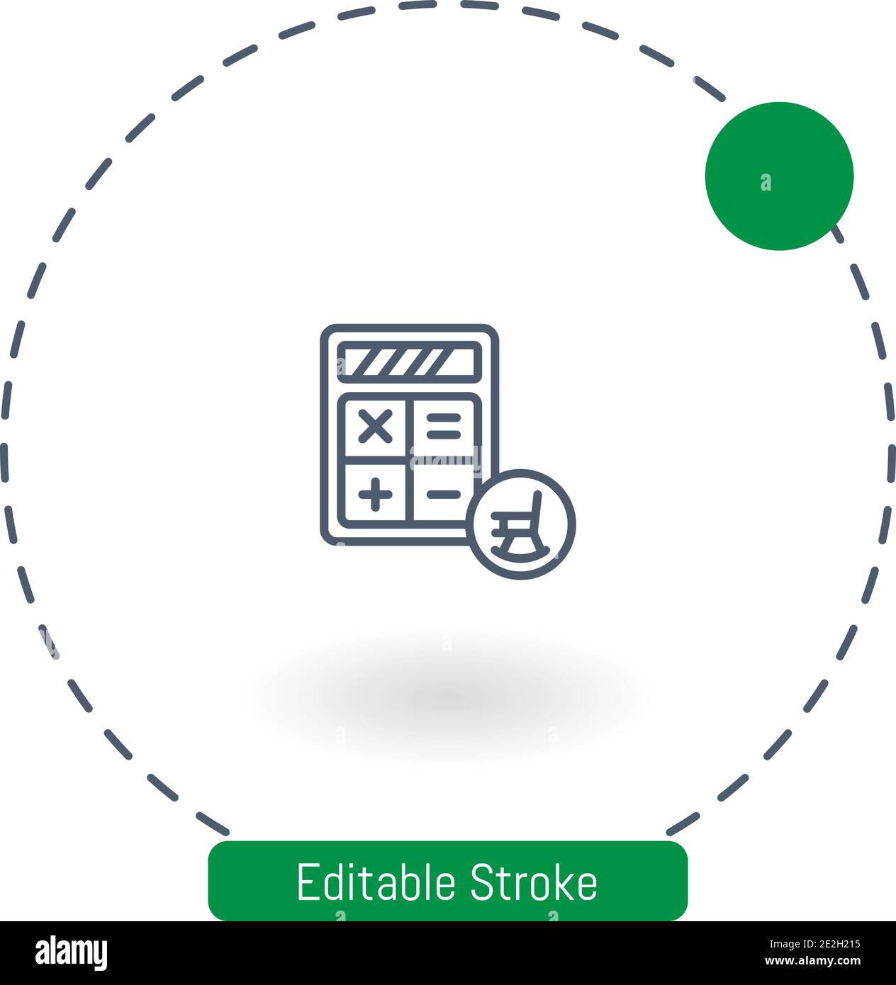 calculator vector icon editable stroke outline icons for web and mobile ...