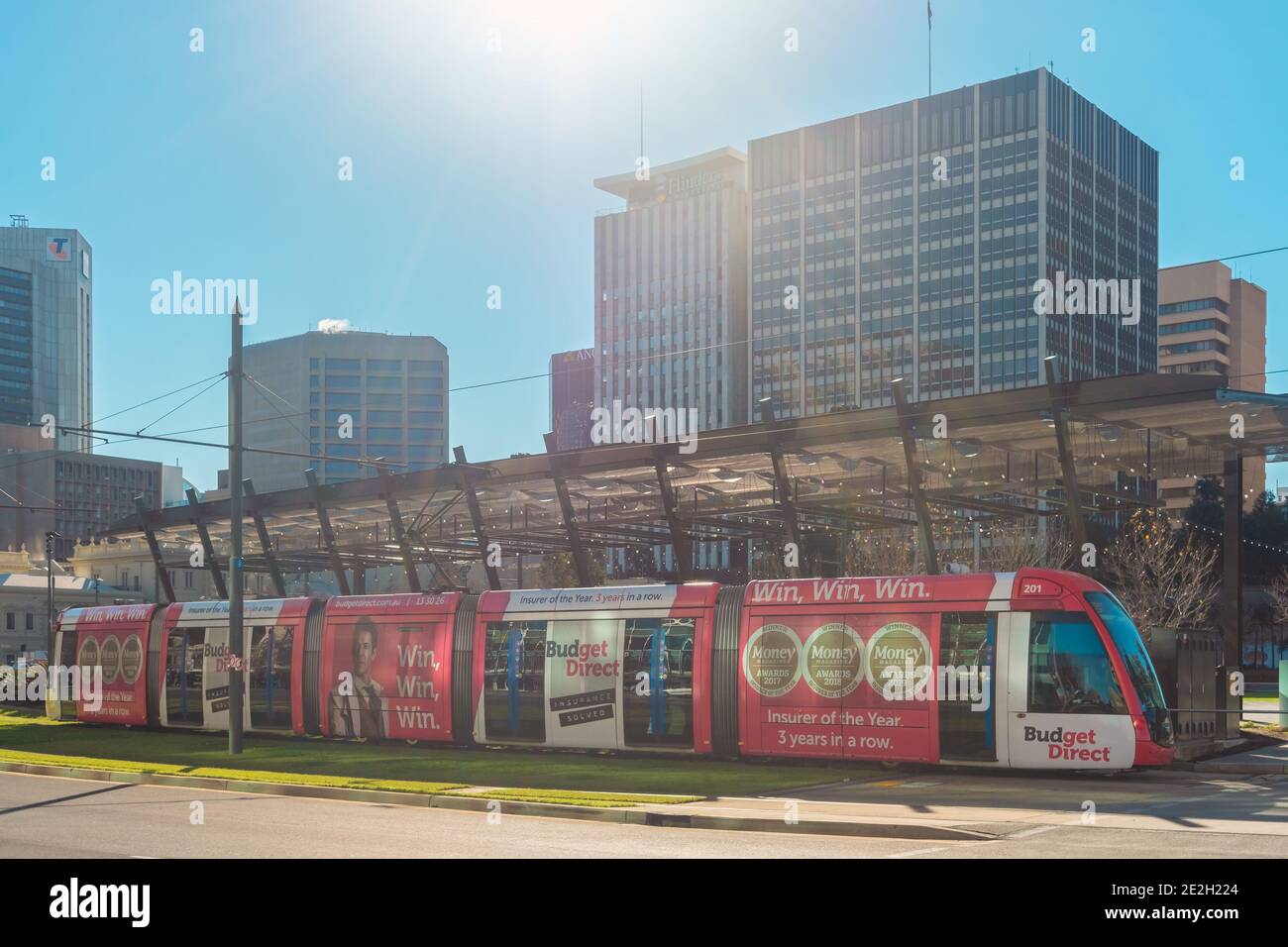 AdelaIde City, South Australia - August 13, 2019: Modern AdelaideMetro ...