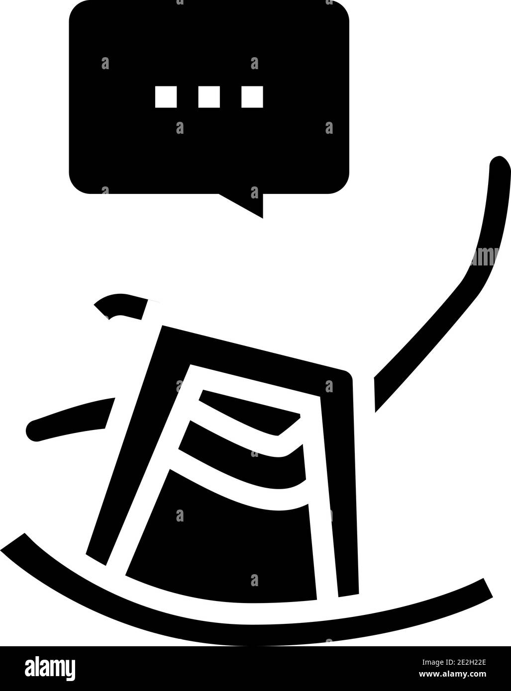 rocking chair glyph icon vector illustration sign Stock Vector Image ...