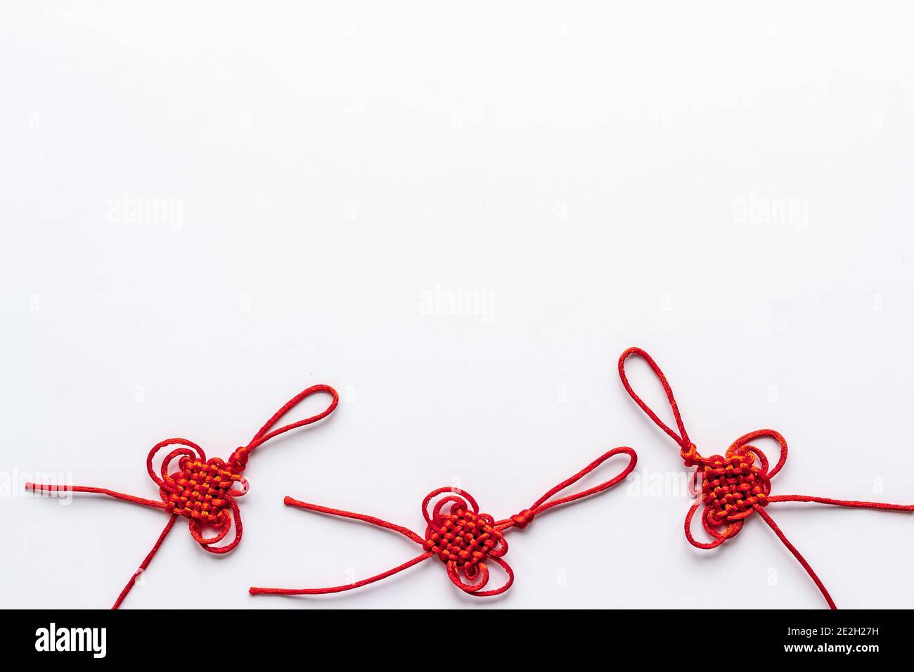 Chinese traditional knots for luck, overhead view Stock Photo - Alamy