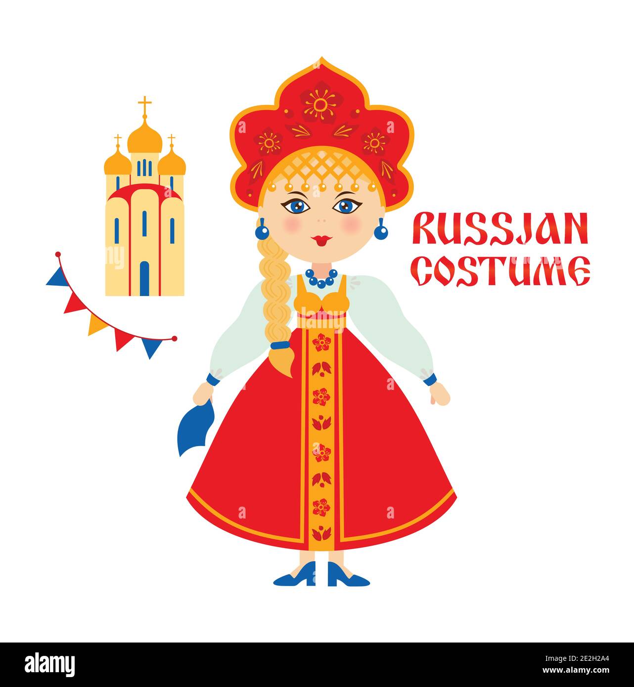 Russia girl costume Cut Out Stock Images & Pictures - Alamy