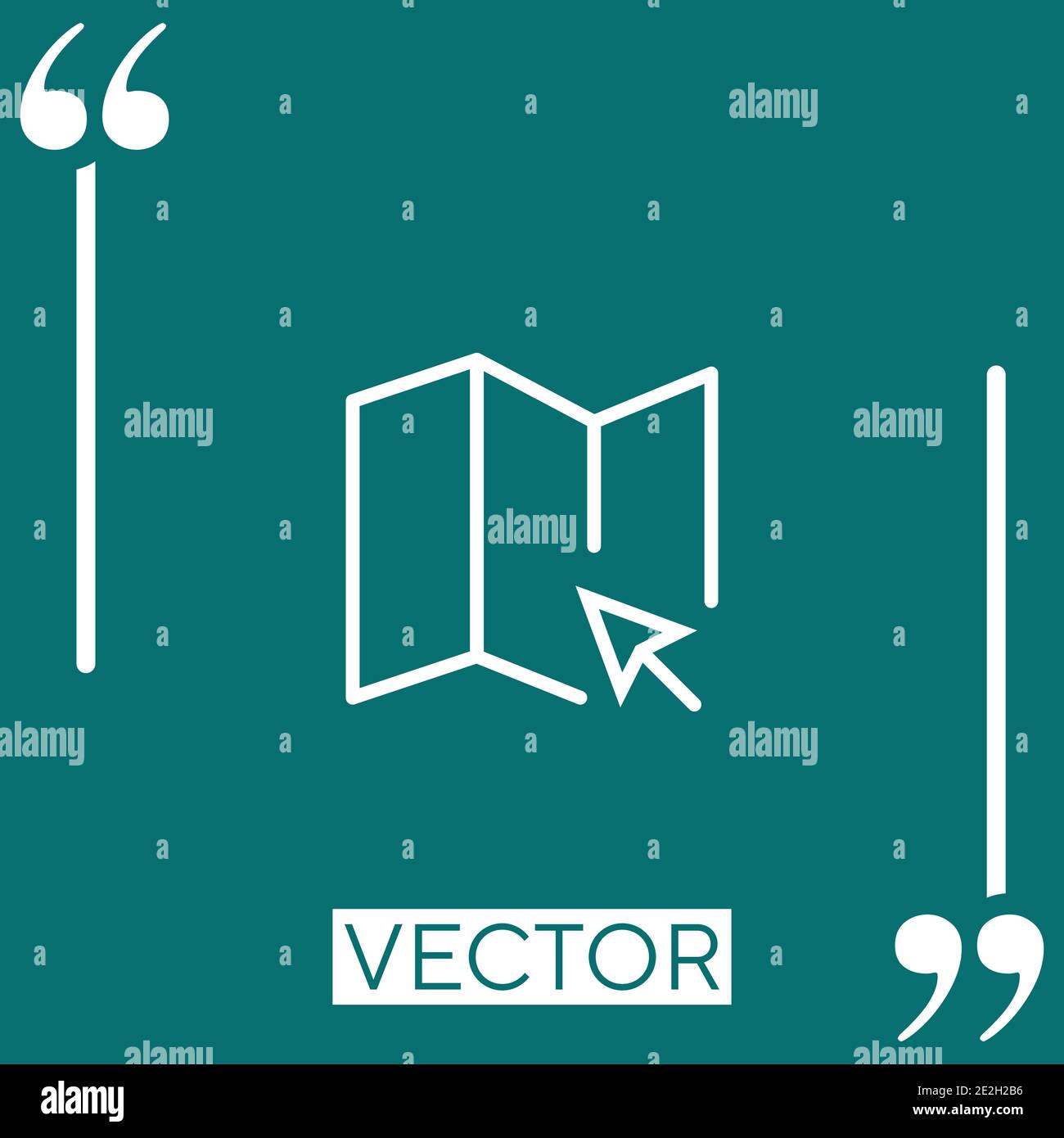 map vector icon Linear icon. Editable stroke line Stock Vector Image ...