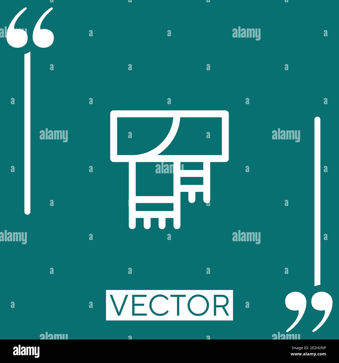 scarf vector icon Linear icon. Editable stroked line Stock Vector Image ...