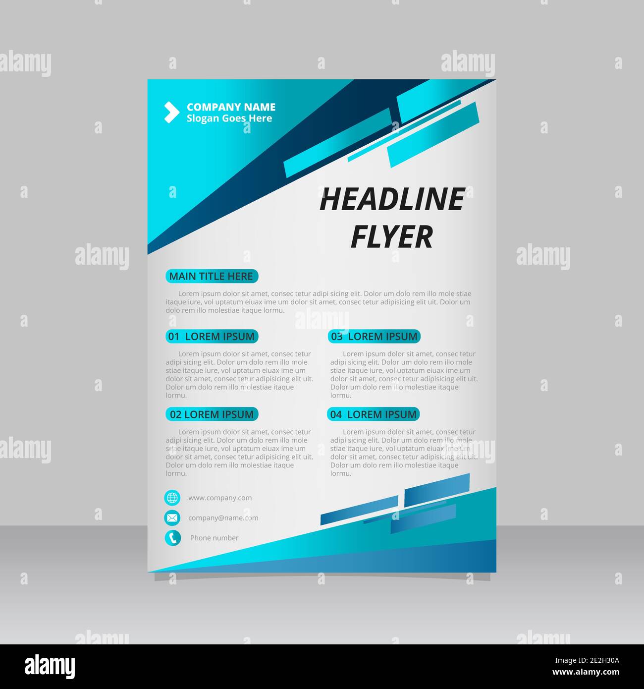 Abstract blue business flyer template Stock Vector Image & Art - Alamy