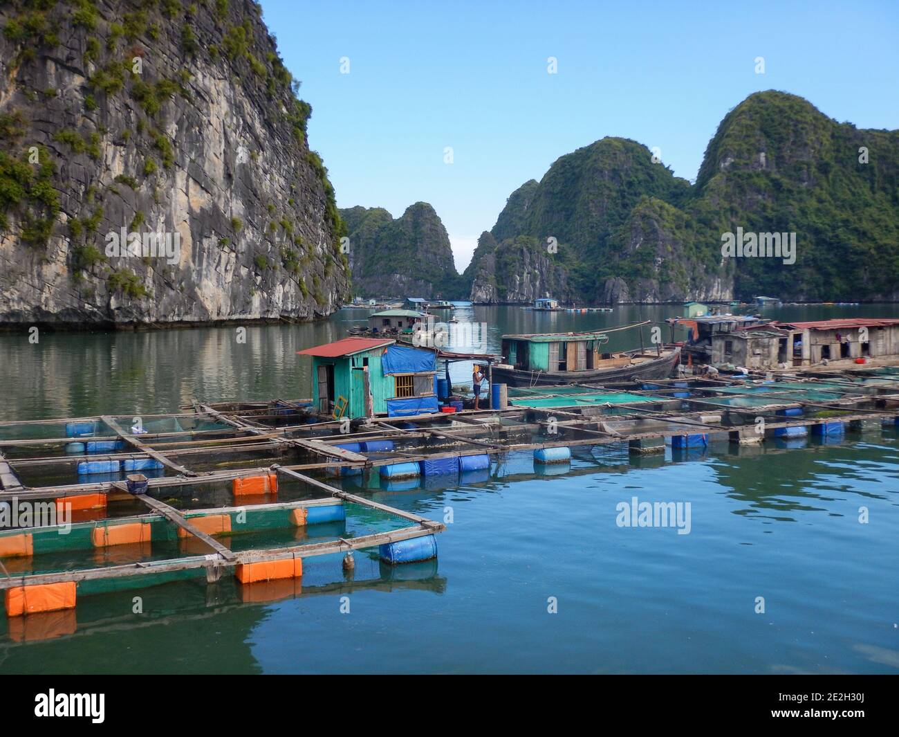 Amazing Halong Bay - Floating Market Stock Photo - Alamy