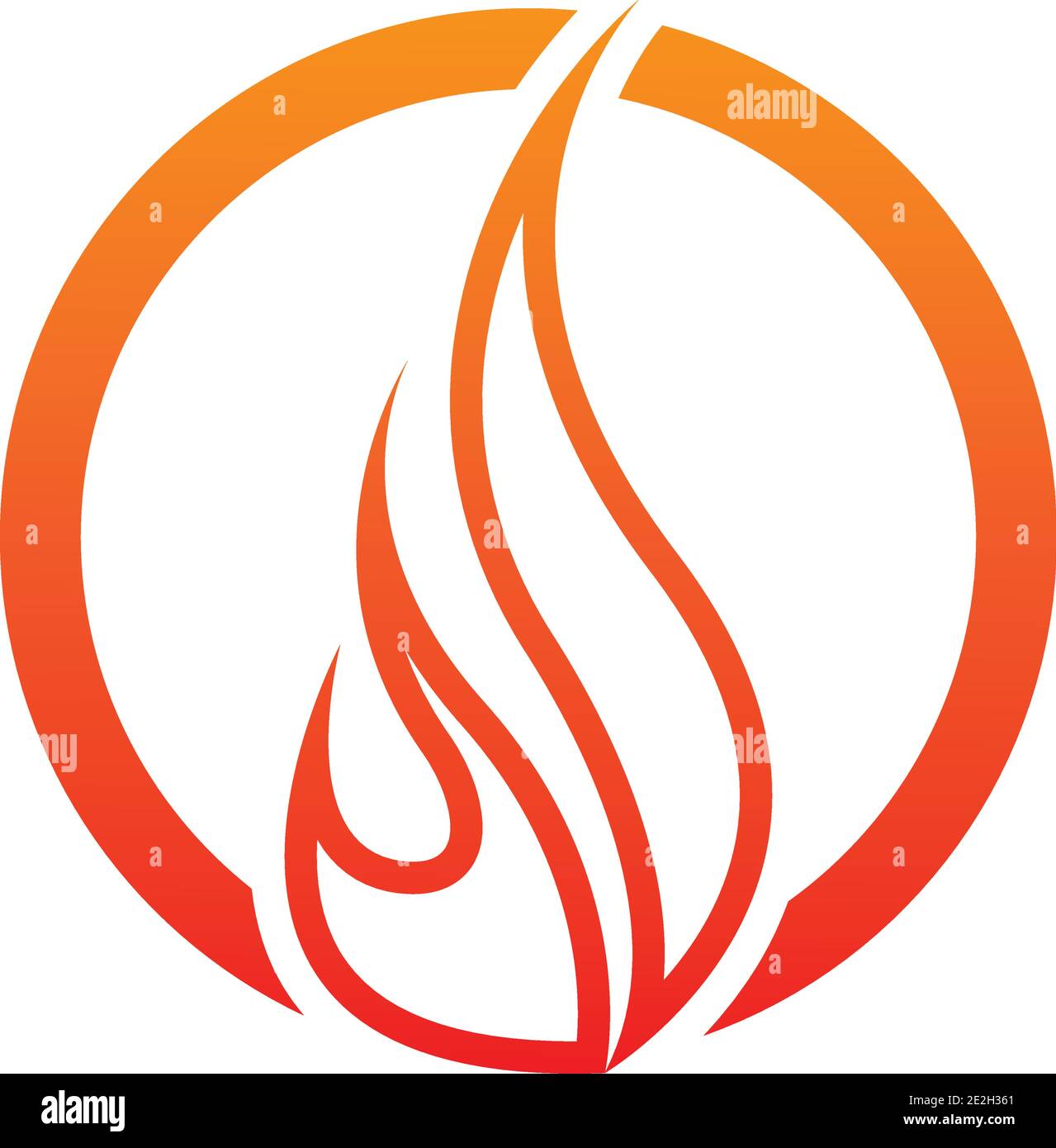 Fire with flame and feuer mit flamme Logo - Vector Stock Vector Image ...