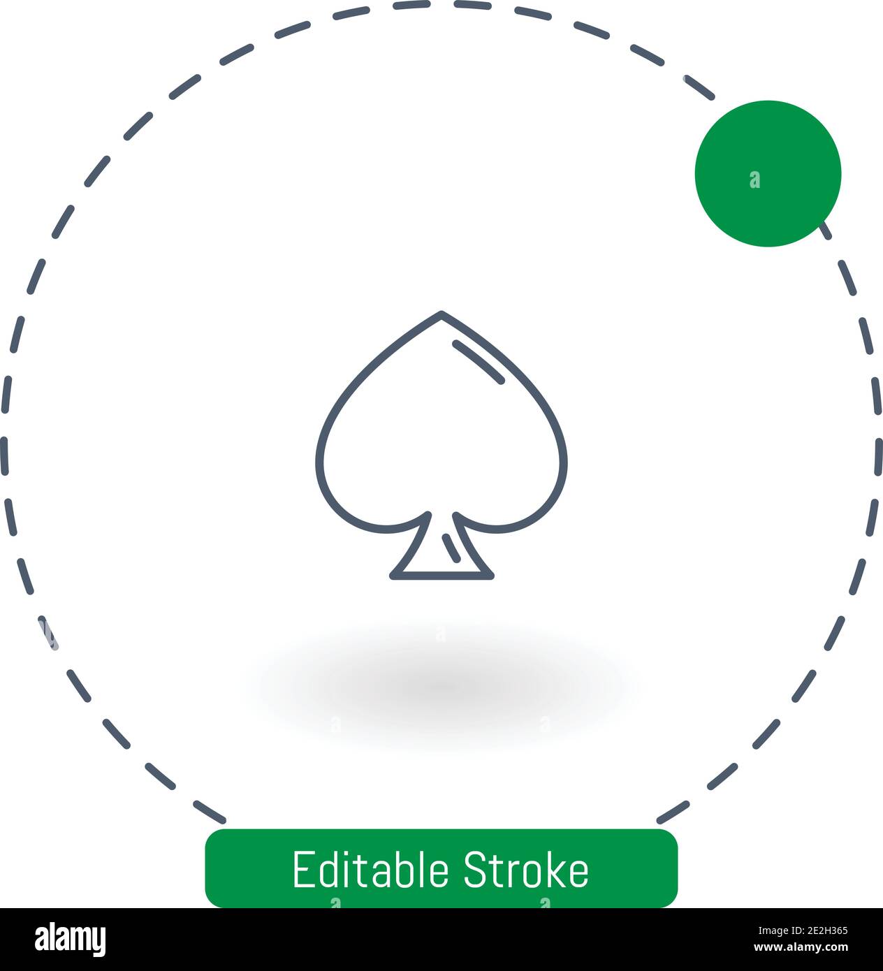 spades symbol vector icon editable stroke outline icons for web and ...