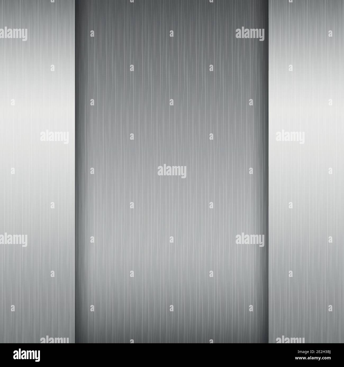 Texture panorama of silver metal with reflection - background Stock ...