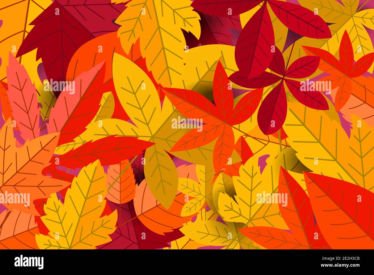 Background with autumn leaves. Design element for poster, card, banner ...