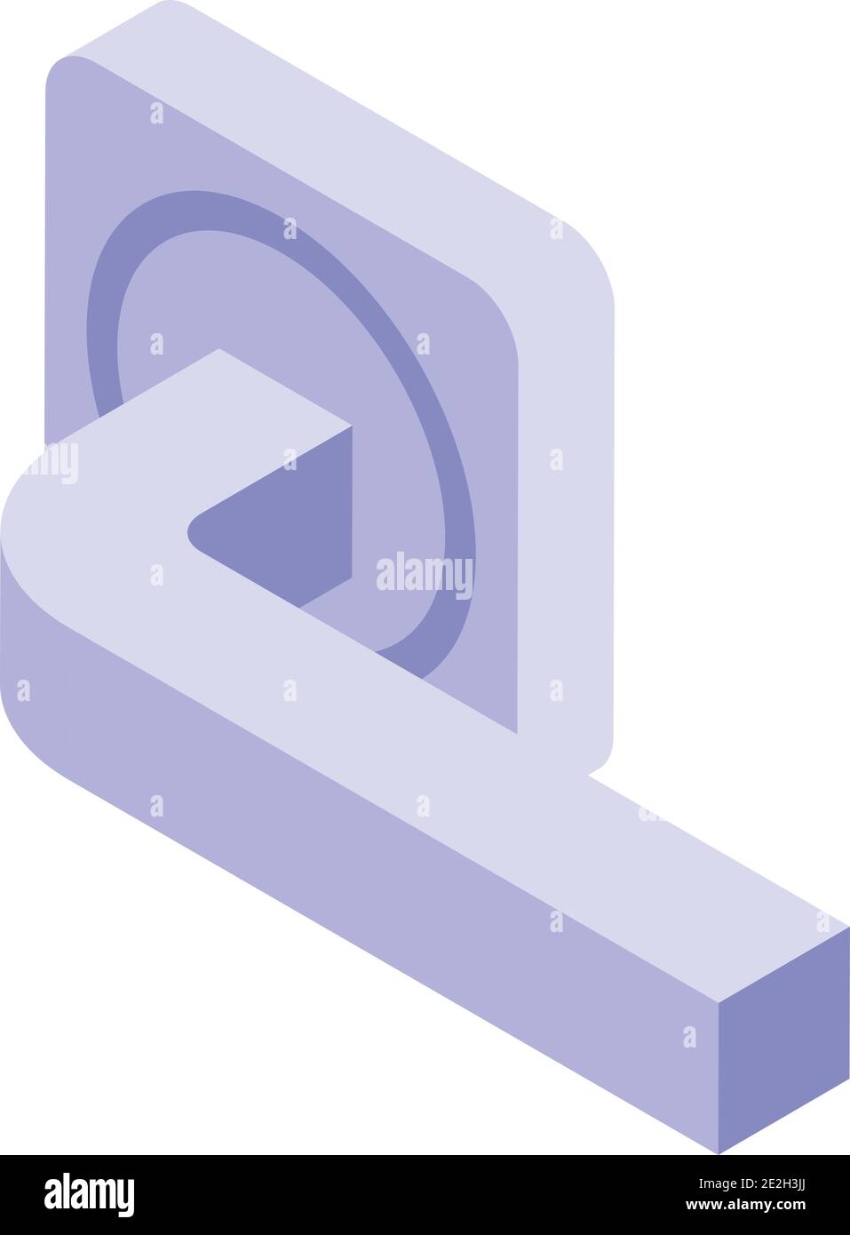 Open door handle icon. Isometric of open door handle vector icon for ...