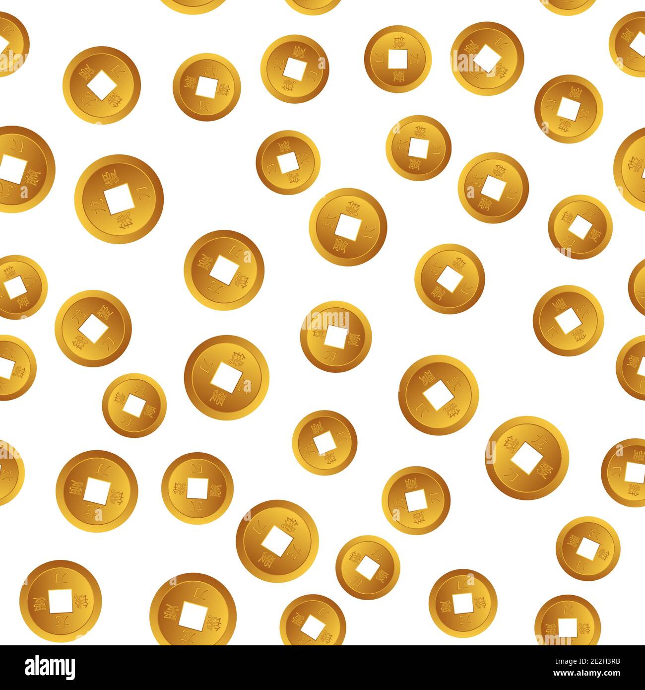 Chinese New Year lucky coin seamess pattern background for greeting ...