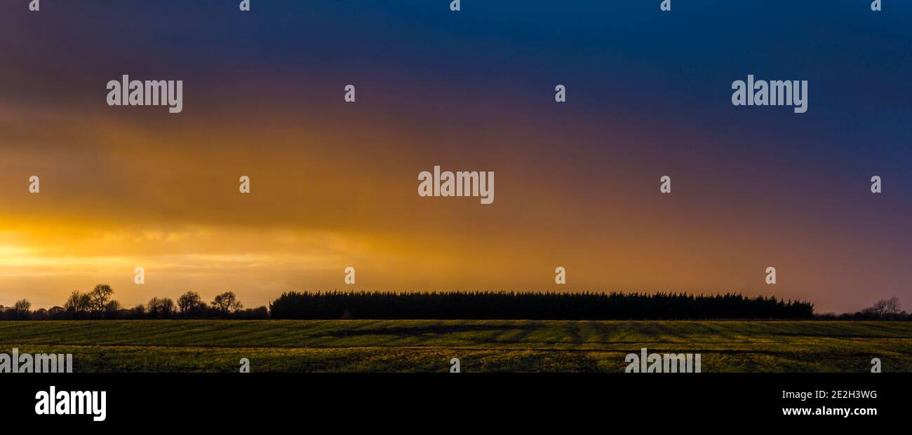 A Cotswolds Sunset Stock Photo - Alamy