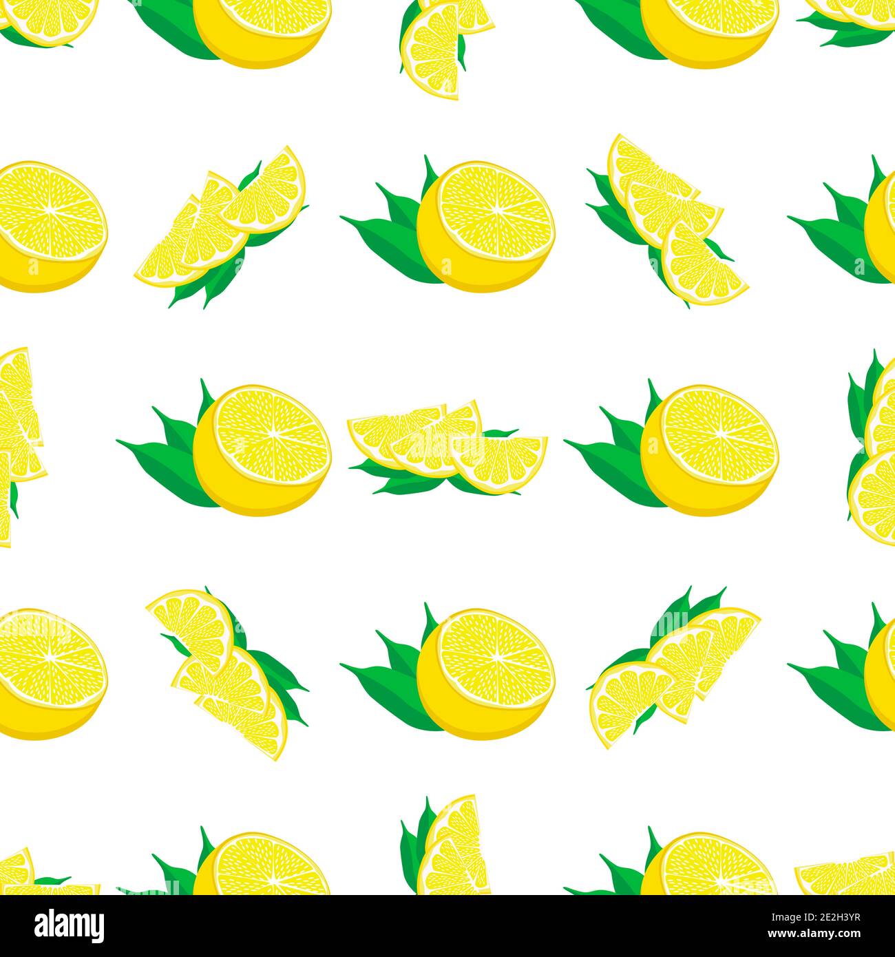 Illustration on theme big colored seamless yellow lemon, bright fruit ...