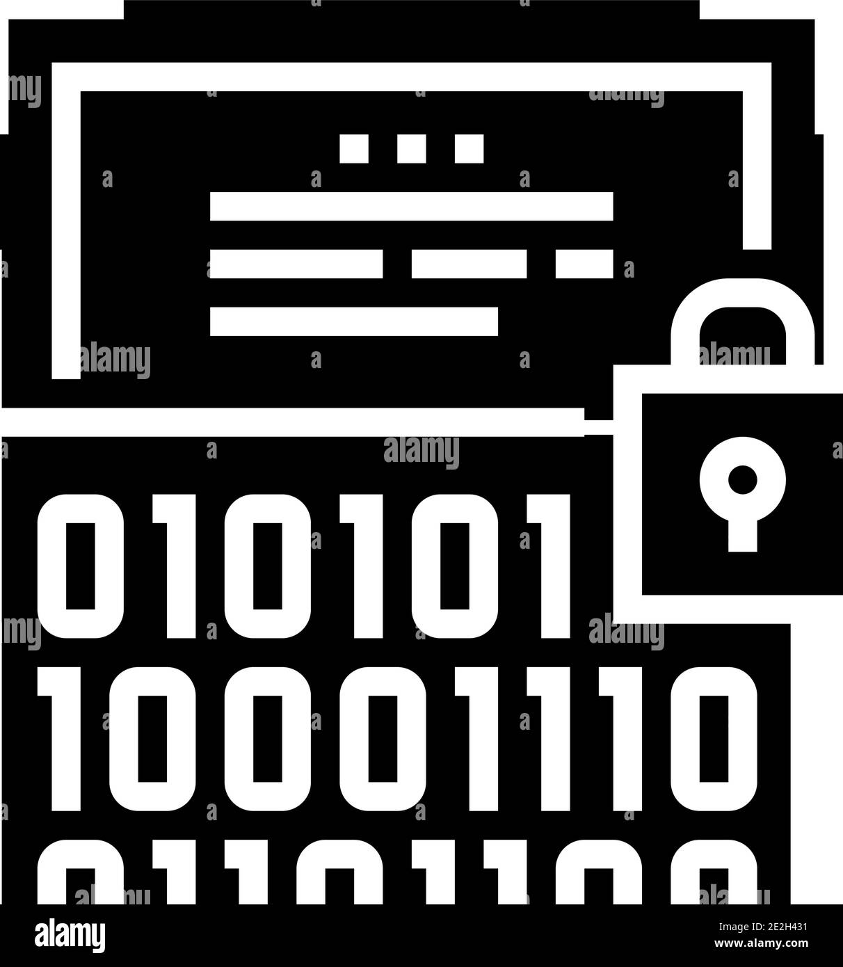 Binary encryption glyph icon Cut Out Stock Images & Pictures - Alamy
