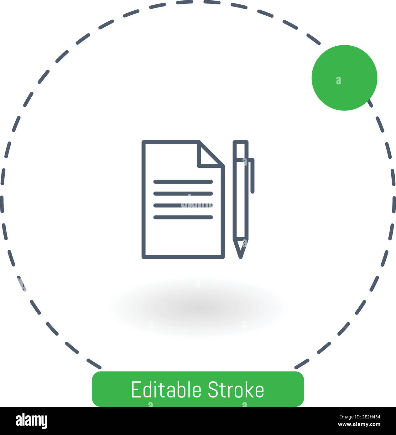writing vector icon editable stroke outline icons for web and mobile ...