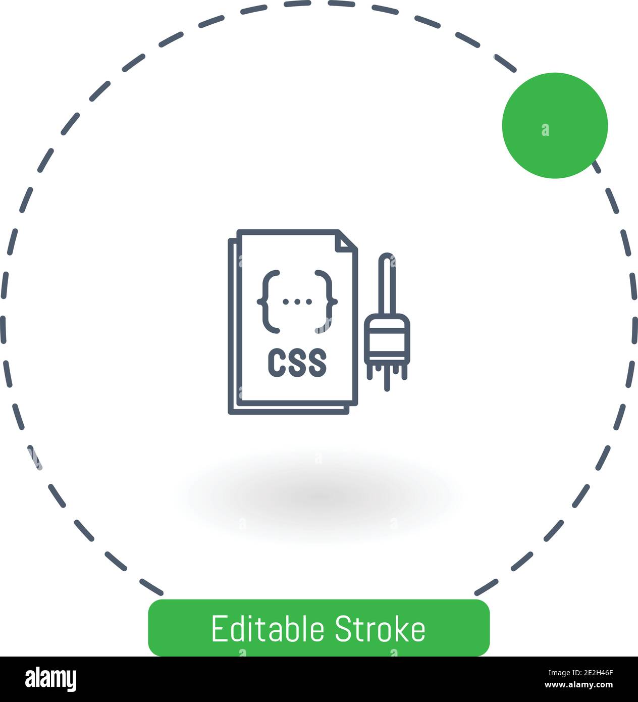 css vector icon editable stroke outline icons for web and mobile Stock ...
