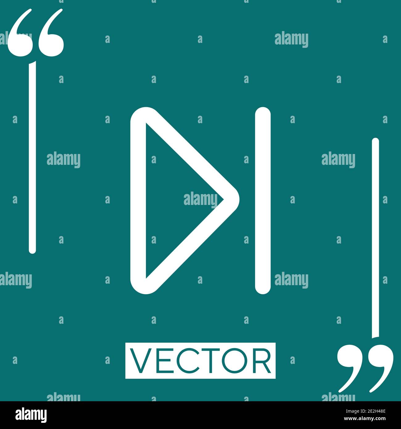 skip vector icon Linear icon. Editable stroke line Stock Vector Image ...