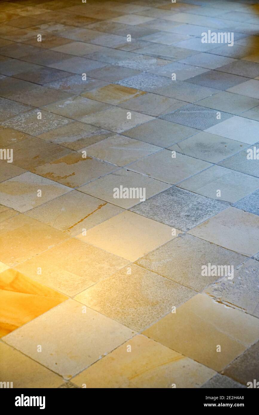 Vertical shot of the floor of an old building with tiles Stock Photo ...