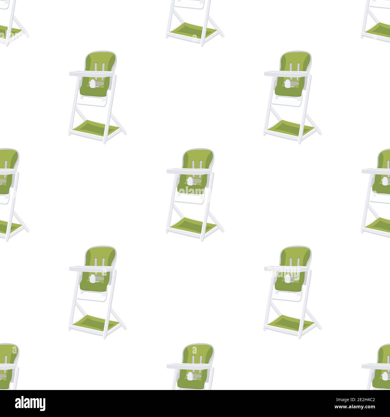 Illustration on theme colorful modern child high chair for baby feeding ...
