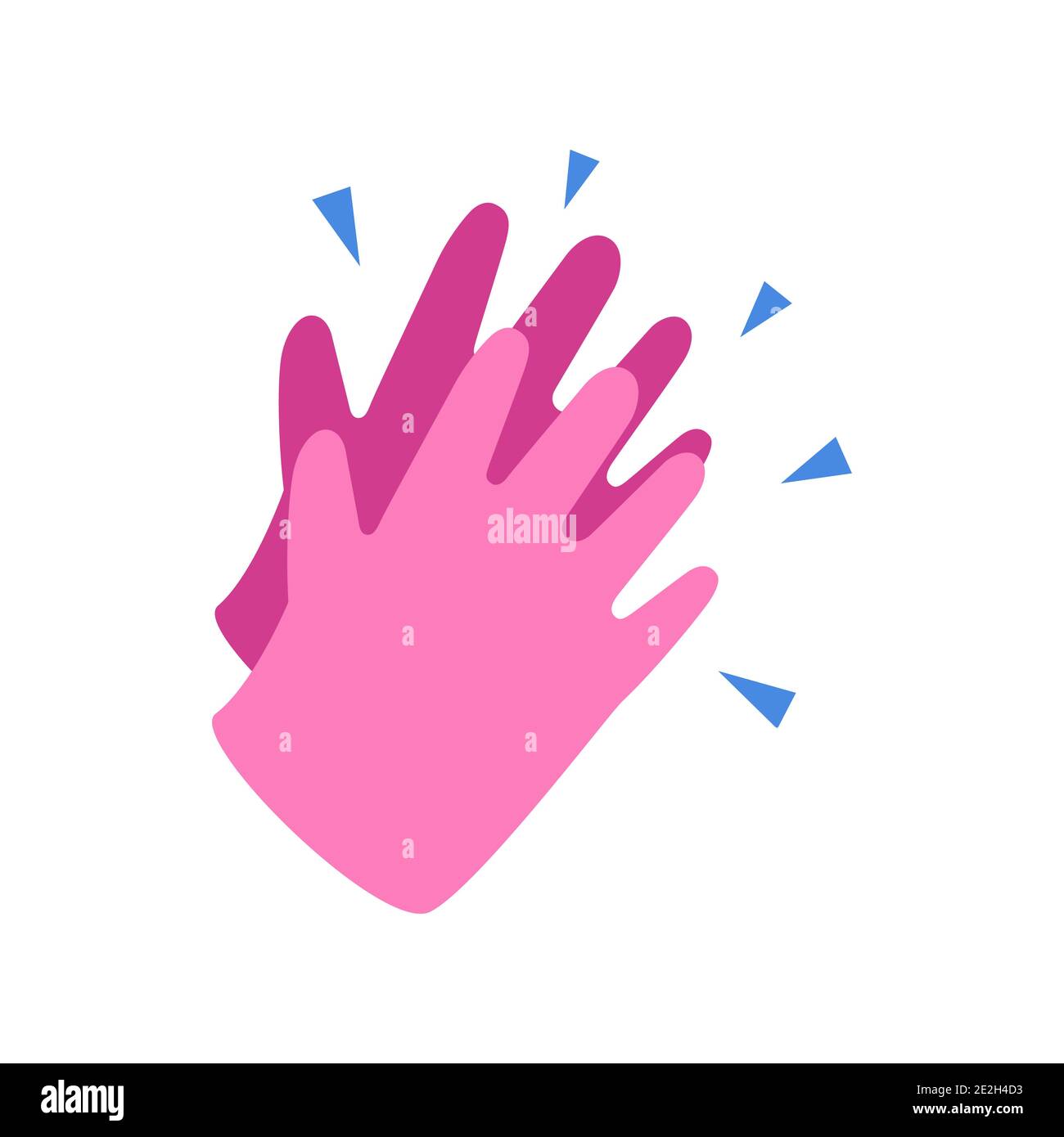 Clapping hands applause. Thank you. Isolated white Stock Vector Image ...