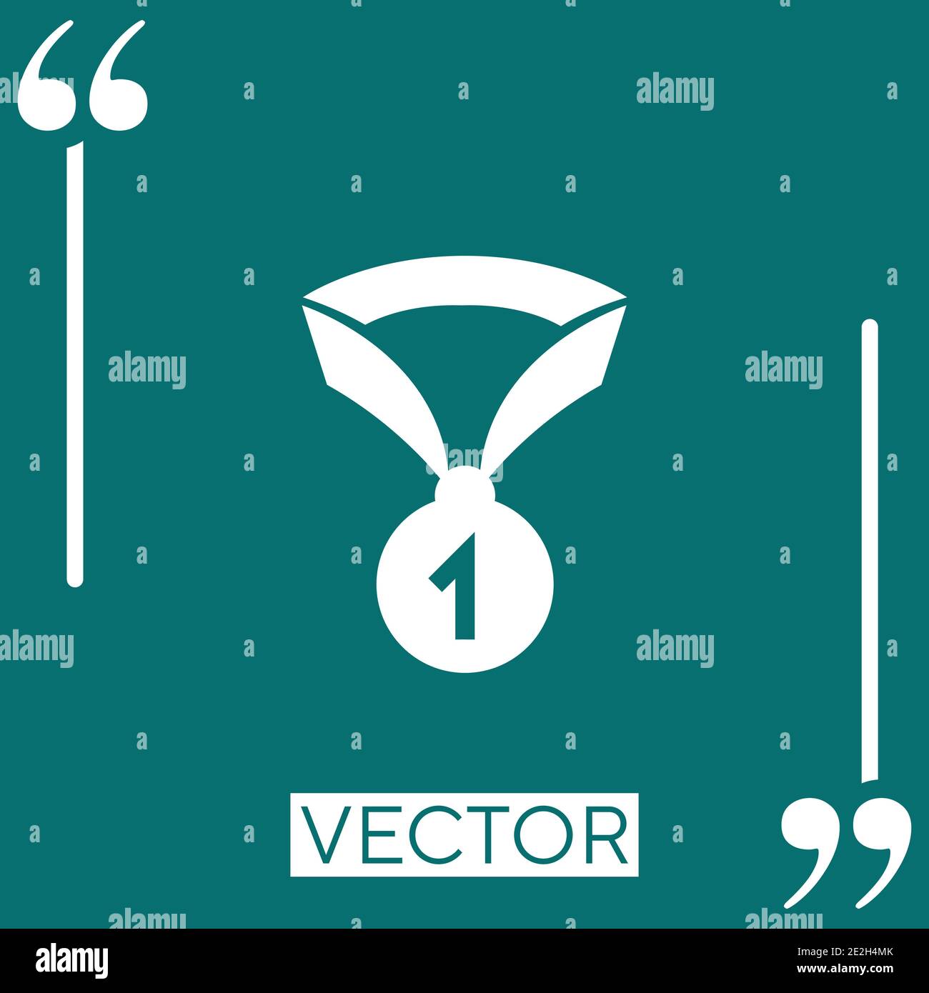 medal of number one vector icon Linear icon. Editable stroke line Stock ...