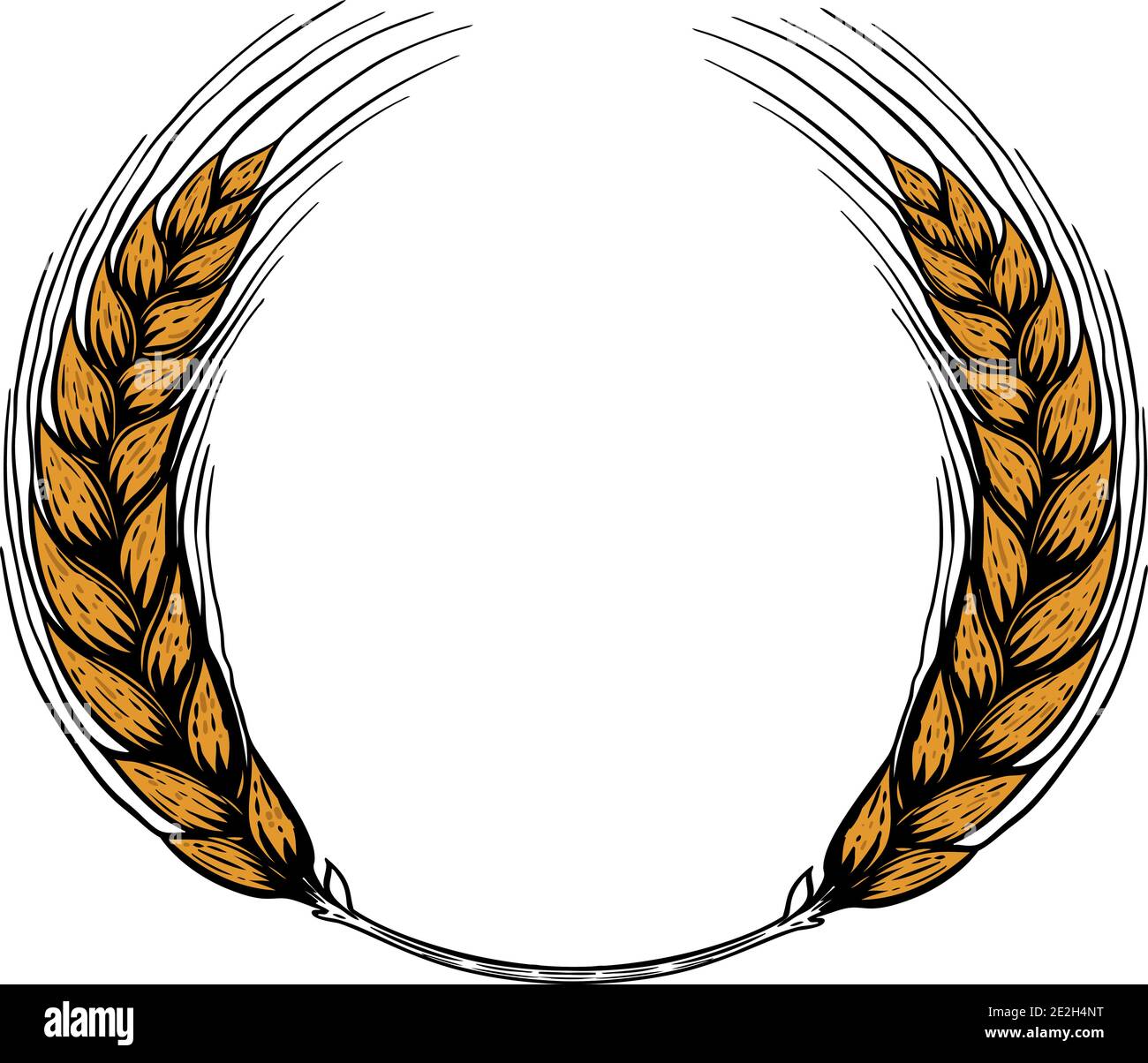 Wheat wreath vector hi-res stock photography and images - Alamy