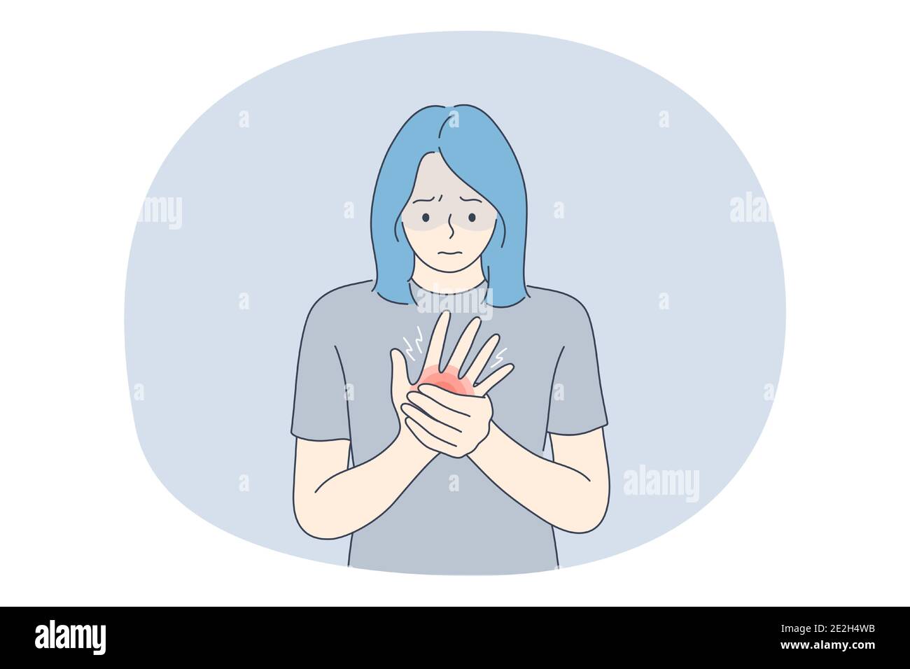 Suffering from pain in muscles, joints, injuries concept Stock Vector ...