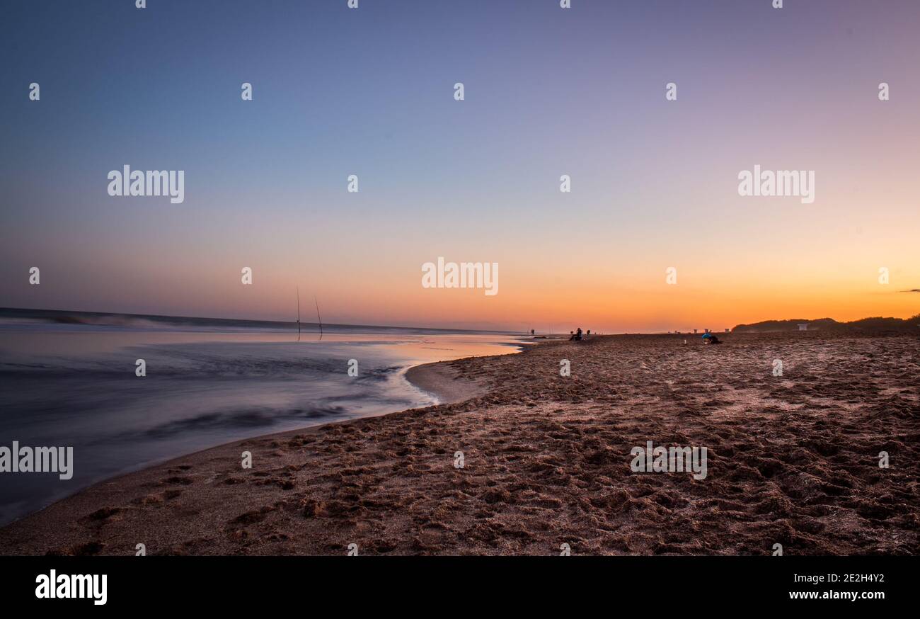 Breathtaking sunset captured at the beach Stock Photo - Alamy