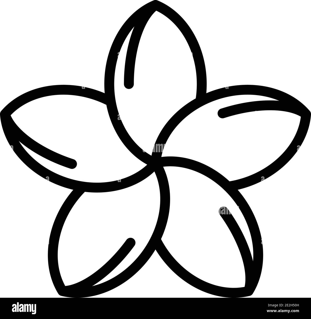 Plumeria aloha icon. Outline plumeria aloha vector icon for web design ...