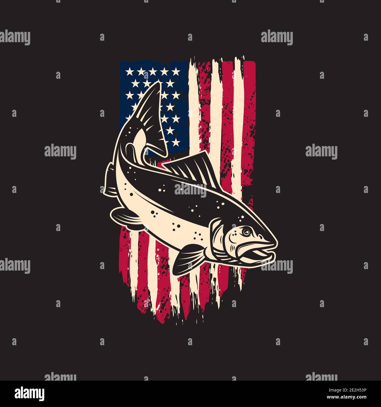 American style fishing Stock Vector Images - Alamy