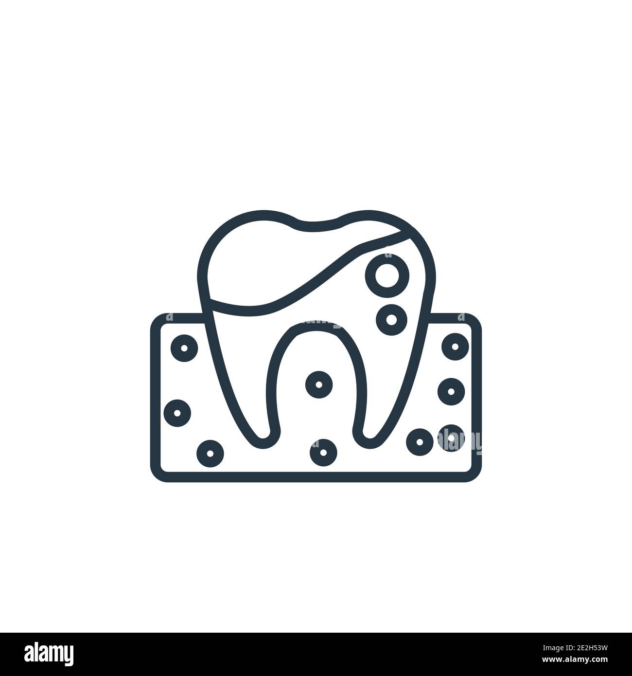 Gum outline vector icon. Thin line black gum icon, flat vector simple ...