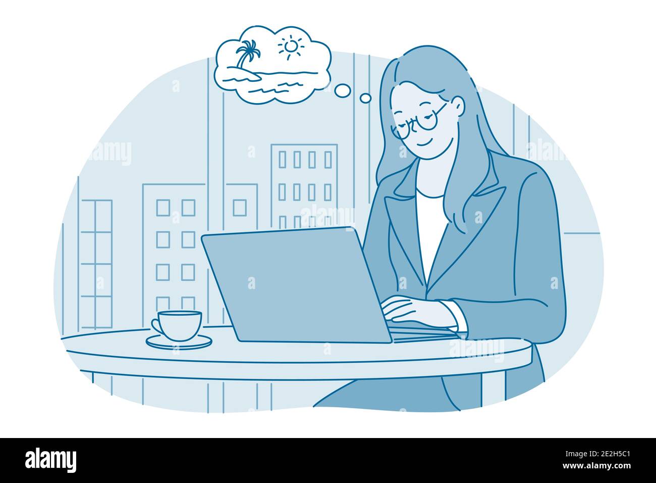 Work computer tourism Stock Vector Images - Alamy