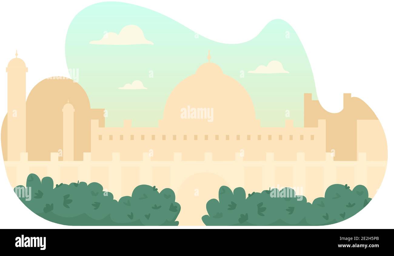 Islam mosque 2D vector web banner, poster Stock Vector Image & Art - Alamy