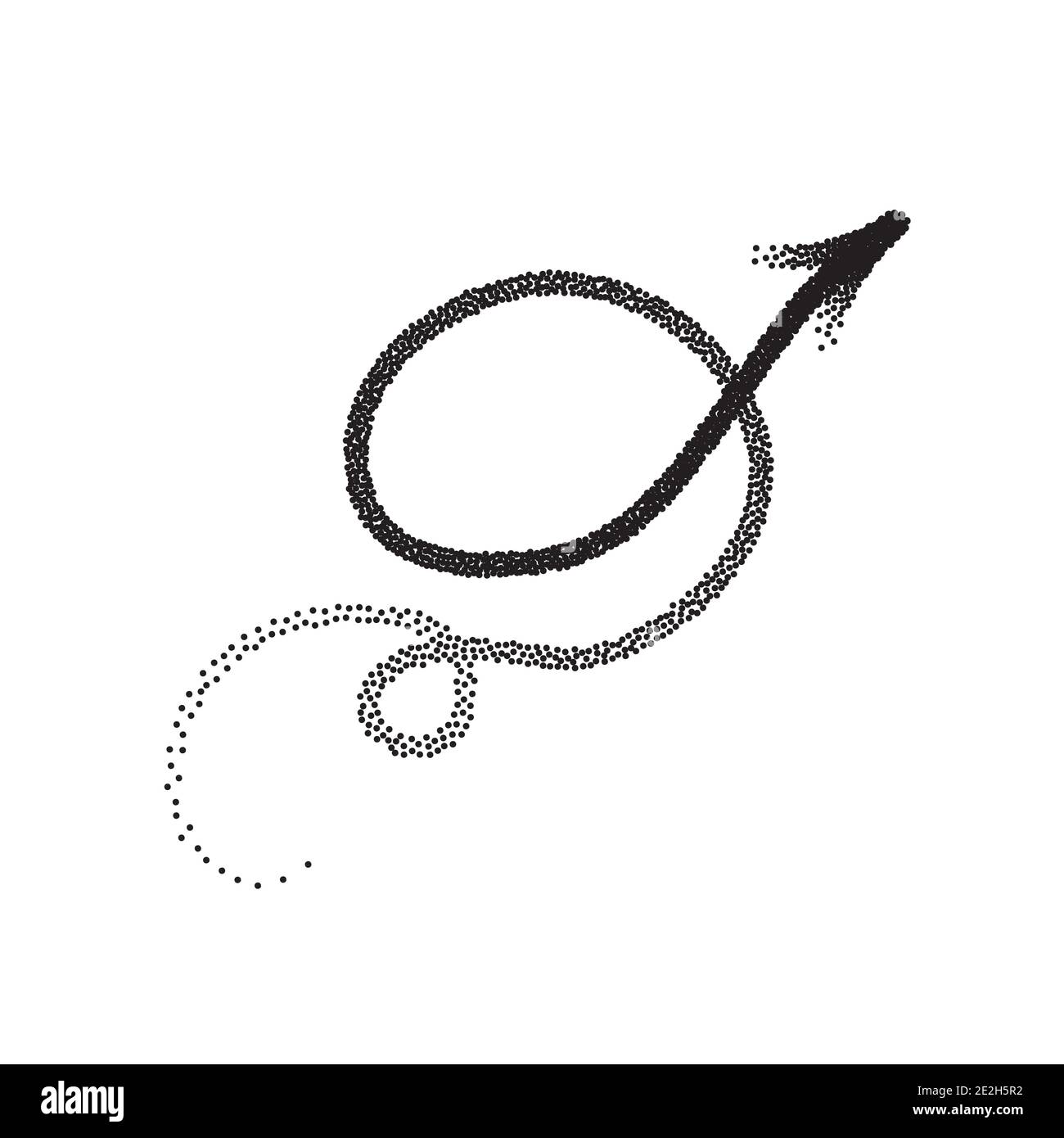 Handdrawn stipple arrow vector in sketch style isolated on white ...
