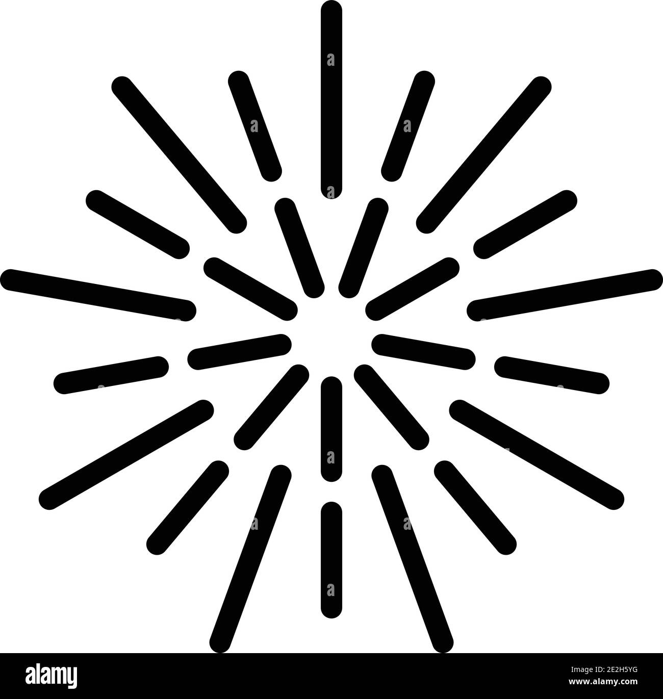 Creative firework icon. Outline creative firework vector icon for web ...