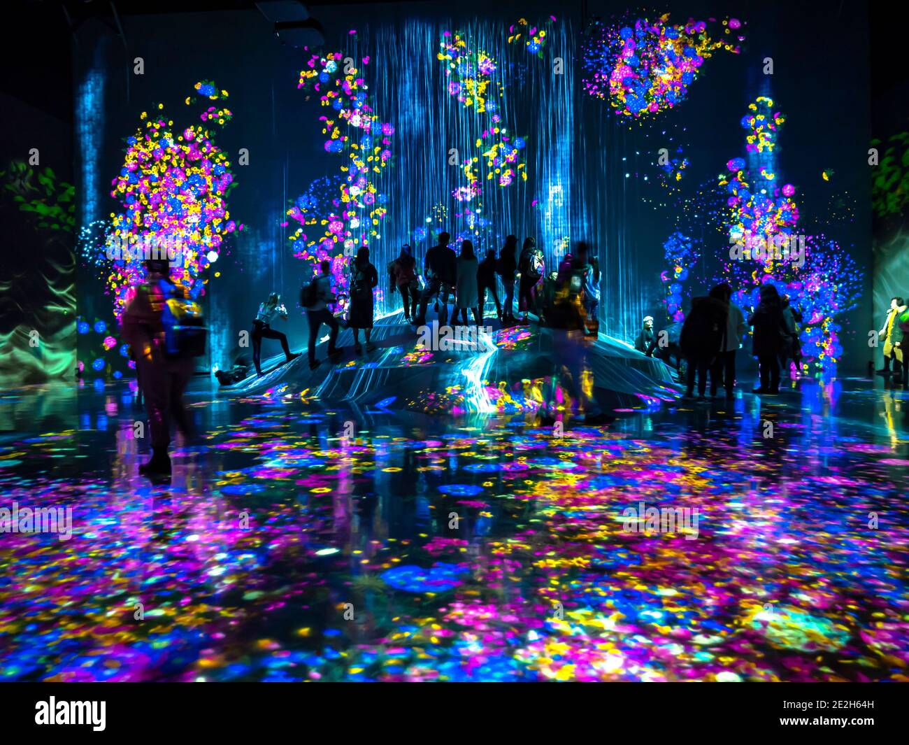 Odaiba, Tokyo,Japan - Jan. 10, 2020: TeamLAB Borderless. Universe of ...
