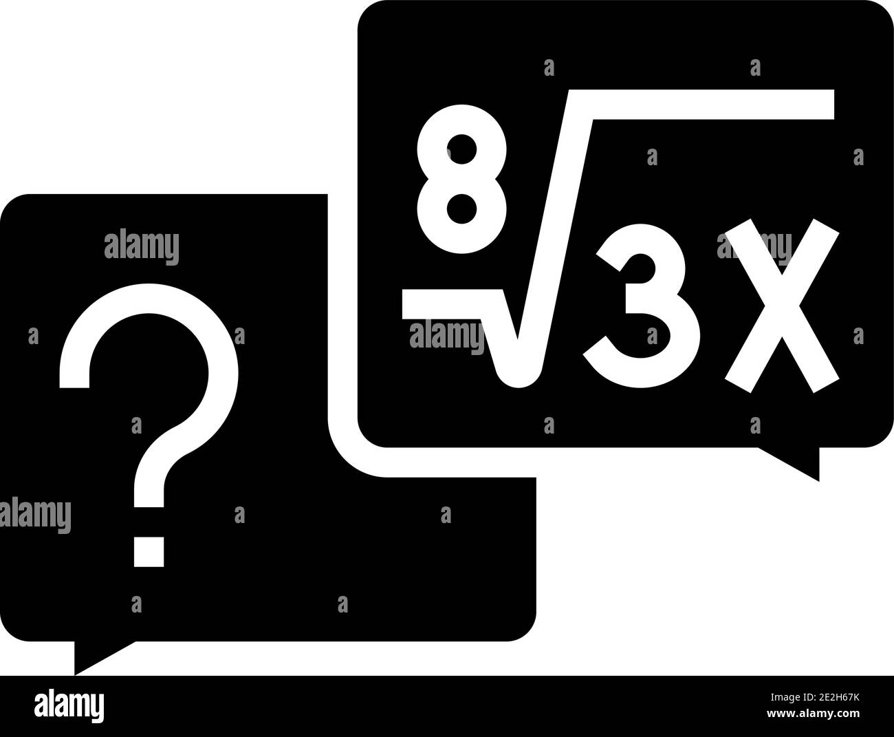 math solving geek glyph icon vector illustration Stock Vector Image ...