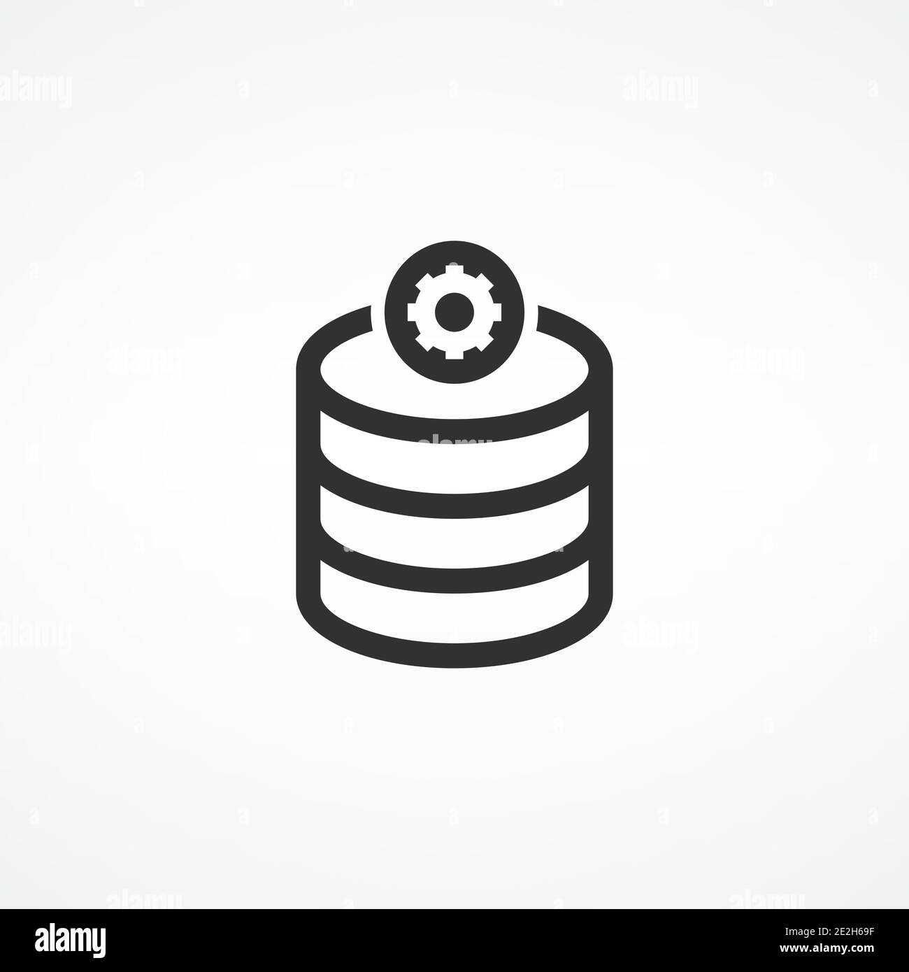 Gear network server database icon. Stock Vector illustration isolated ...