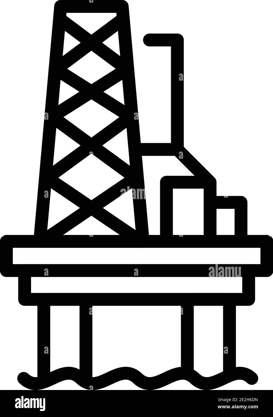 Dam sea drilling rig icon. Outline dam sea drilling rig vector icon for ... Dam sea drilling rig icon. Outline dam sea drilling rig vector icon for ...