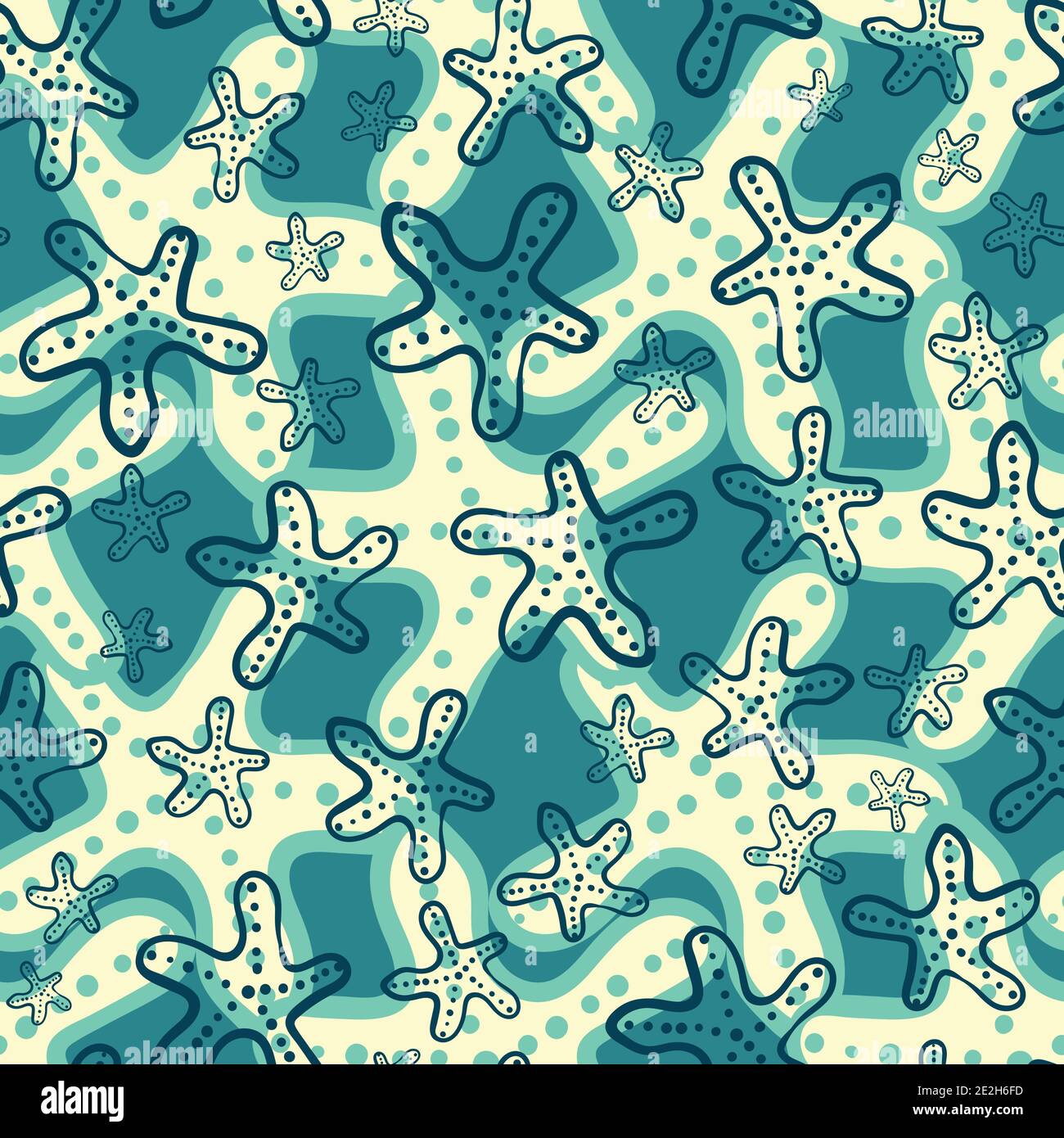 starfish seamless vector marine pattern Stock Vector Image & Art - Alamy