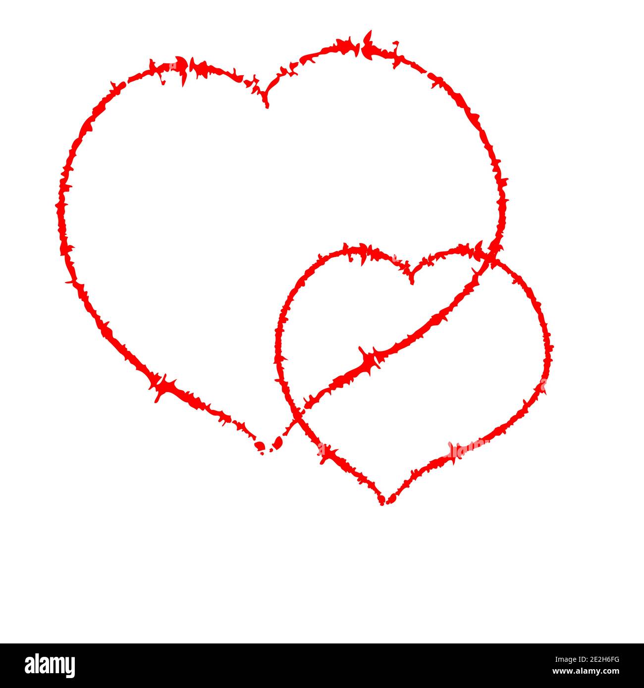Two hearts picture Stock Vector Images - Alamy