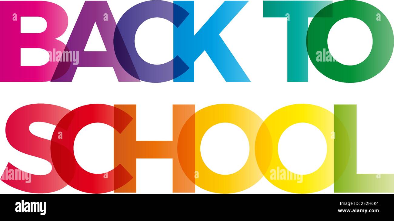 Vector colorful text back to school Stock Vector Image & Art - Alamy