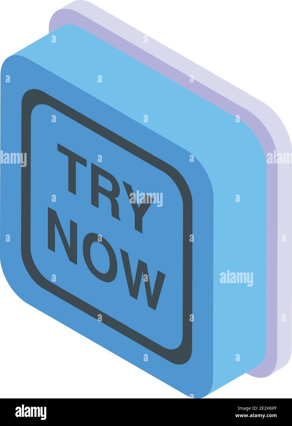 Free trial button icon. Isometric of free trial button vector icon for ...