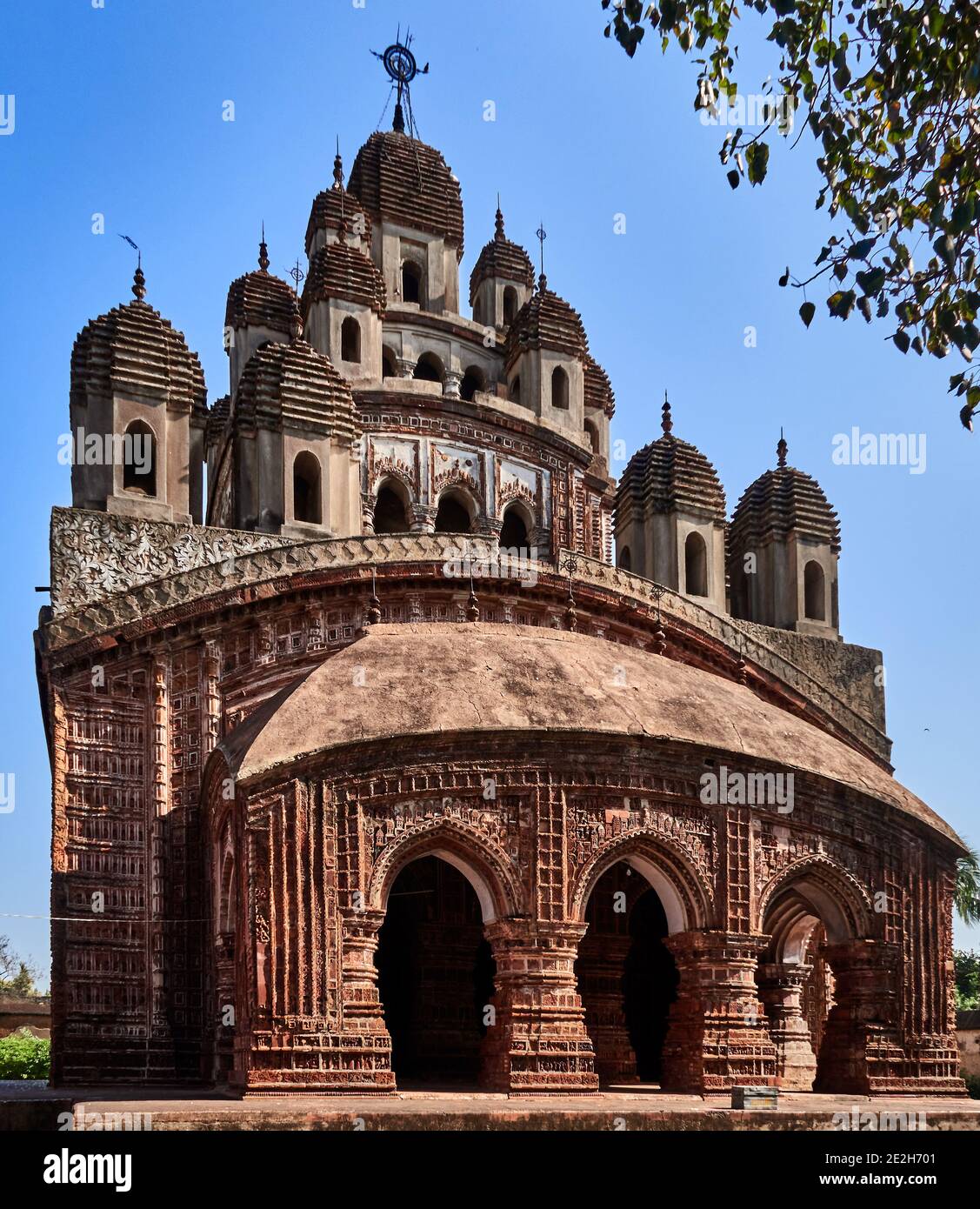 Kalna City, West Bengal, India. This 25 pinnacled structure temple was ...