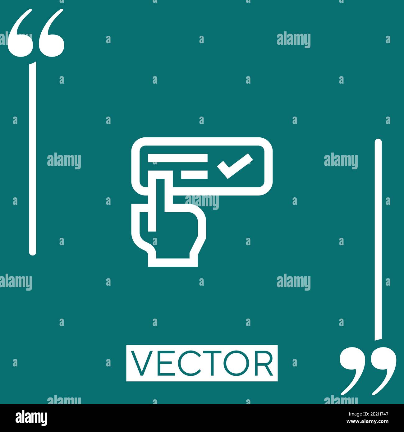 confirm vector icon Linear icon. Editable stroke line Stock Vector ...