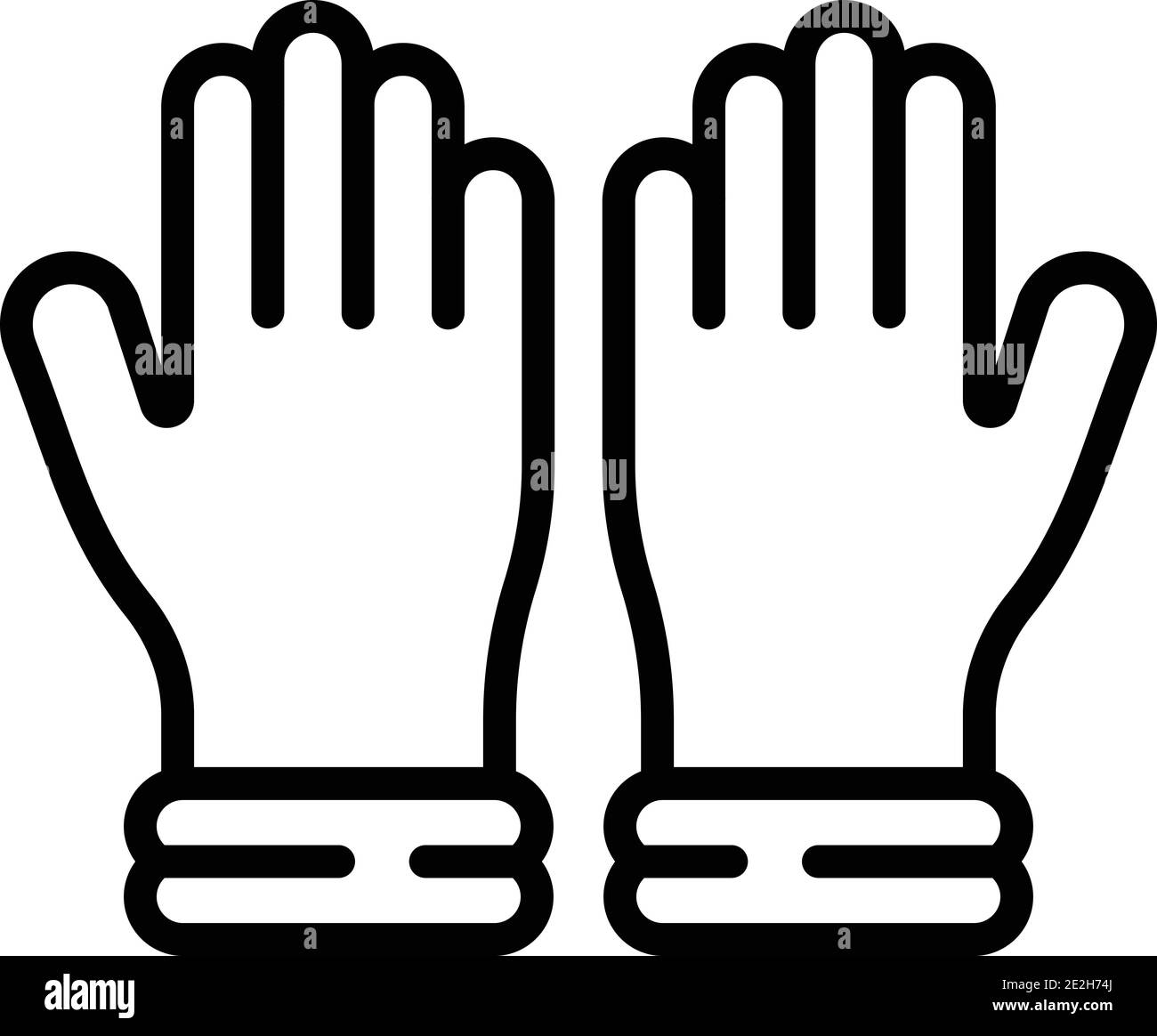 Arm medical gloves icon. Outline arm medical gloves vector icon for web ...