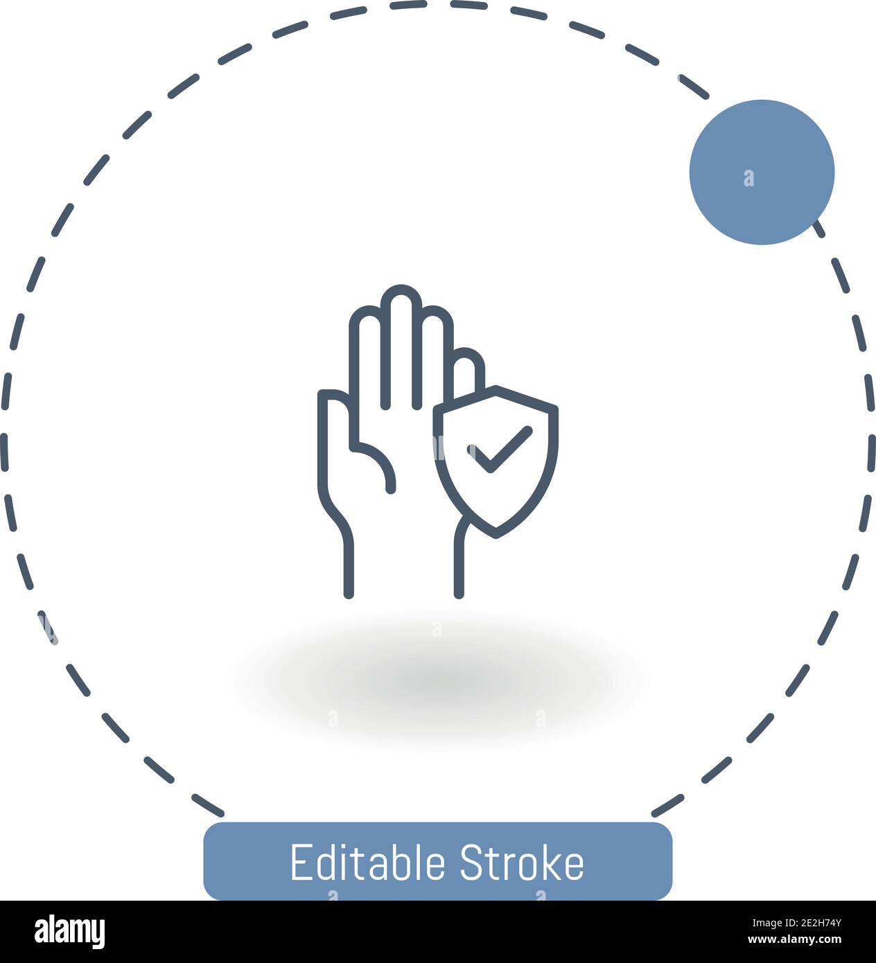 protect vector icon editable stroke outline icons for web and mobile ...